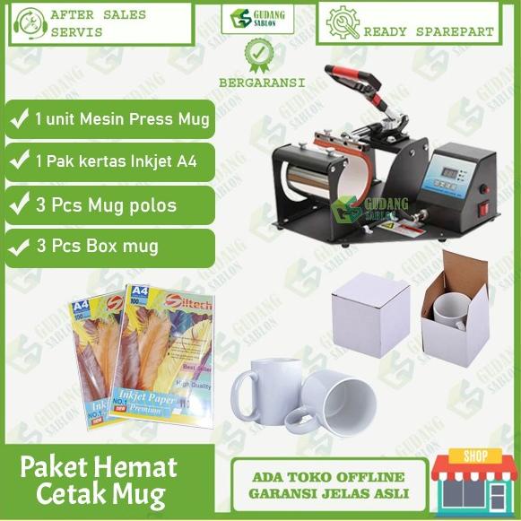 Jual Paket Sablon Cetak Mug ( Mesin Press Mug + Printer Epson +Bahan Baku ) | Shopee Indonesia