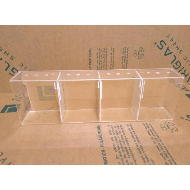 Jual Soliter Akrilik | Aquarium Cupang Akrilik | 4 Kamar 40 X 15 X 15 ...