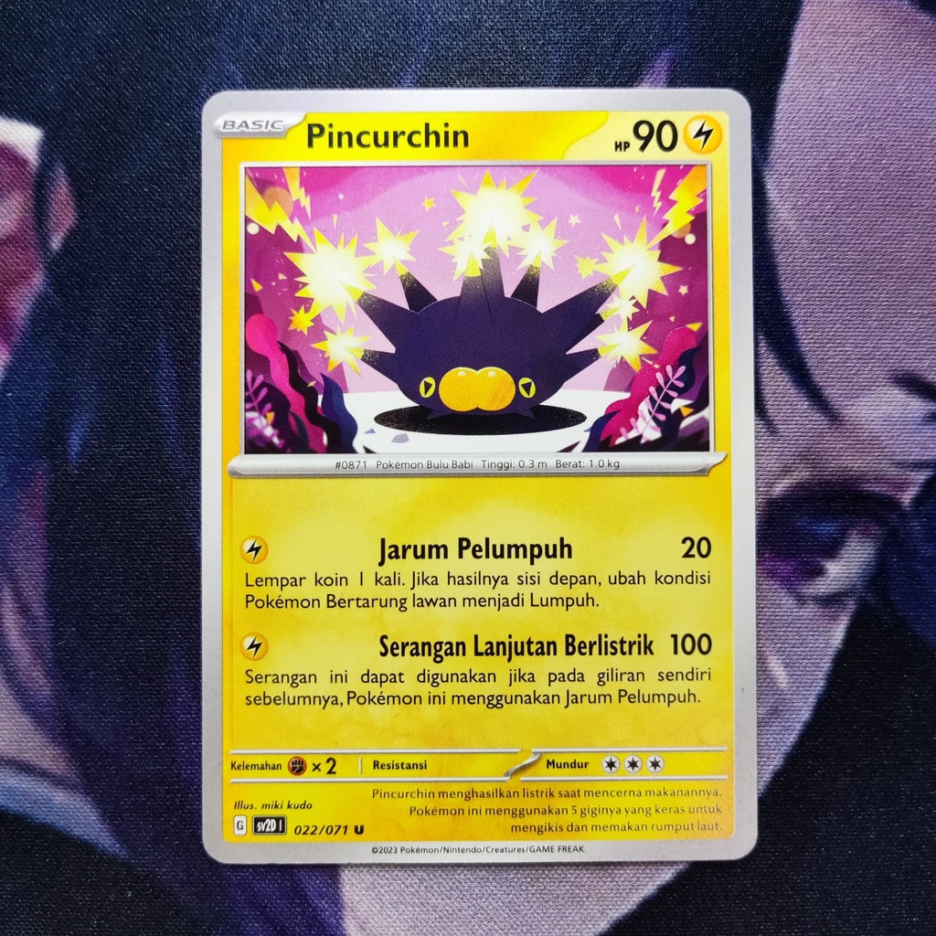 Jual pokemon (ID) pincurchin - SV2D 022/071 - U | Shopee Indonesia