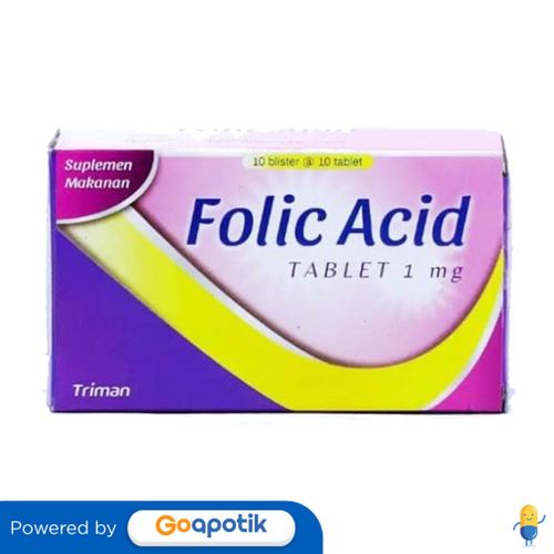 Jual FOLIC ACID TRIMAN 1 MG BOX 100 TABLET | Shopee Indonesia