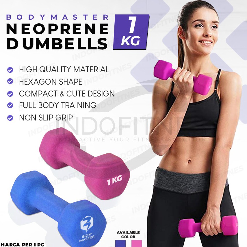 Jual REKOMENDASI [1 KG] Dumbell Neoprene | Barbel Mini | Dumbel Warna ...