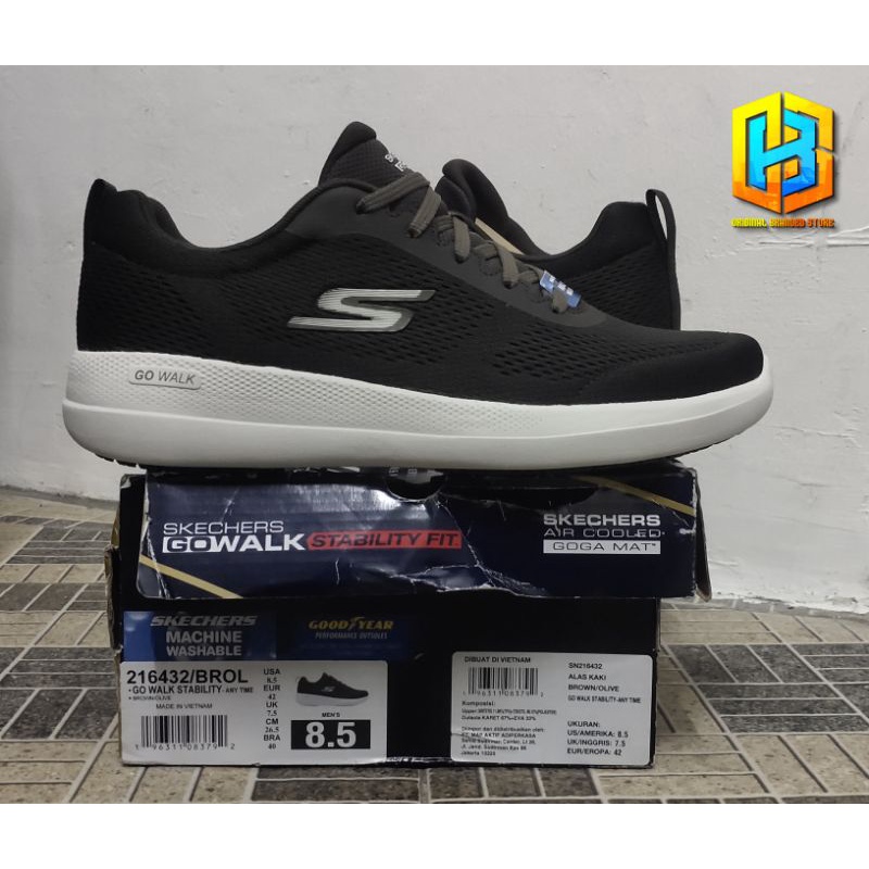 Jual Skechers Go Walk Stability / Machine Washable (216432BROL ...