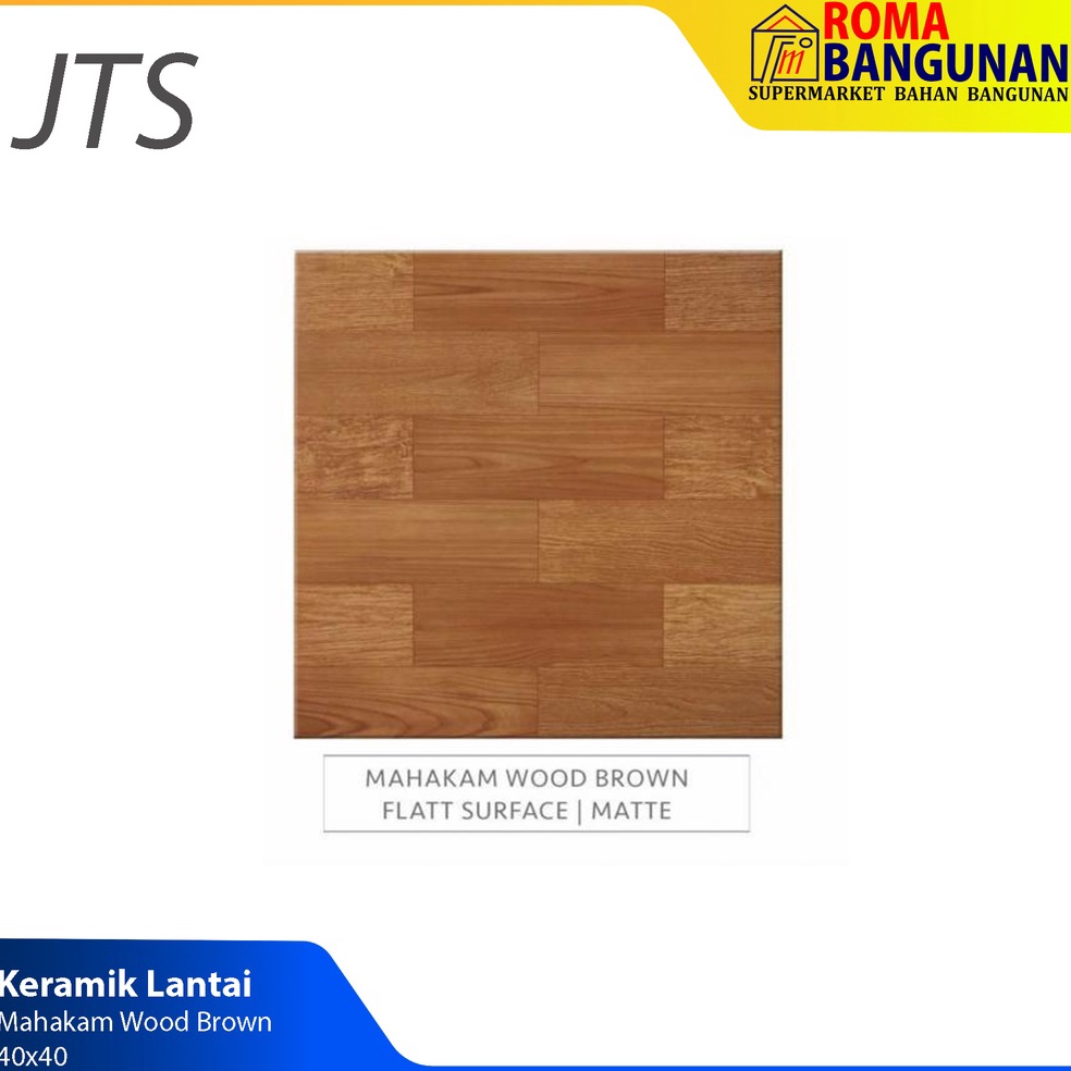 Jual Miliki Segera JTS Keramik Lantai Motif Kayu Mahakam Wood Brown ...