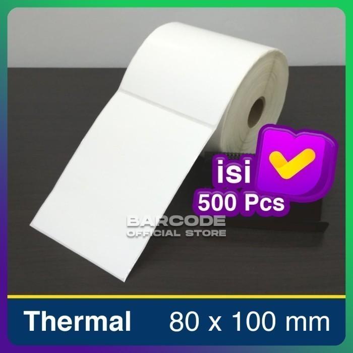 Jual Paper Label Barcode 80 X 100 Kertas Sticker Thermal 80X100 Mm (500 Pcs) | Shopee Indonesia