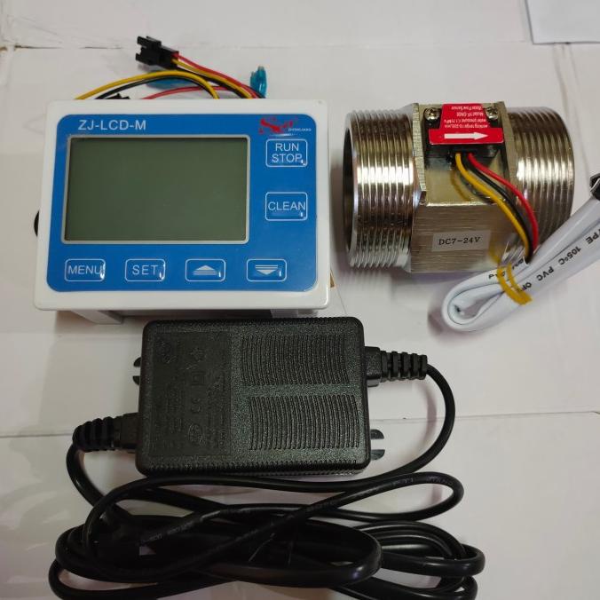 Jual Digital Flow Meter Controller+Flow Sensor Stainless Steel 2 ...