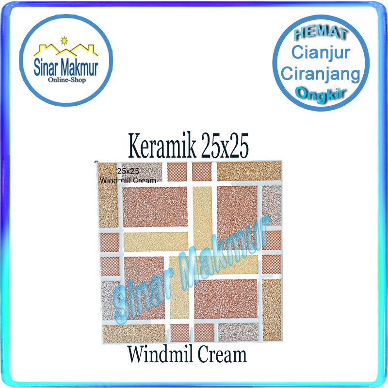 Jual Keramik Lantai 25x25 Windmill Cream (PEGASUS) | Shopee Indonesia
