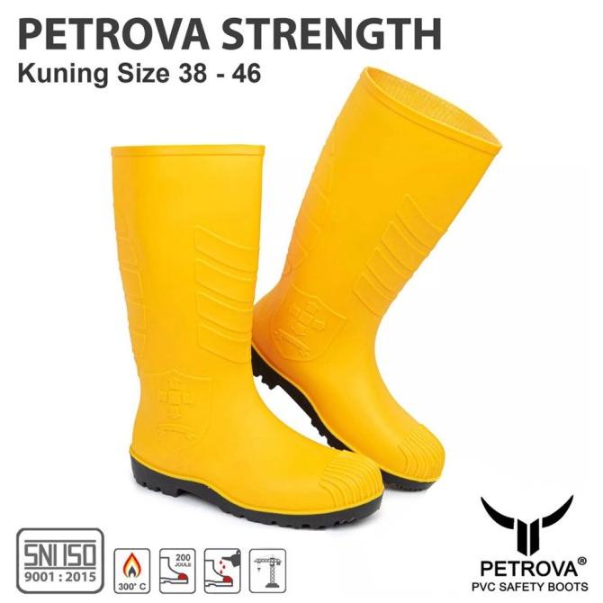 Jual Sepatu Boot Rubber Safety standar SNI Strength by Petrova / Steel ...