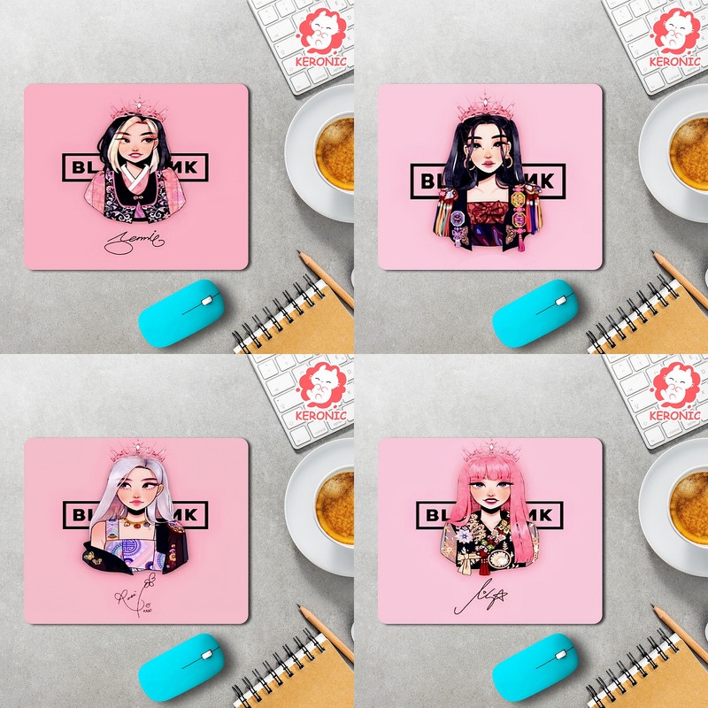 Jual Mousepad Alas Mouse Pad Motif Korea Black Pink 5 | Shopee Indonesia