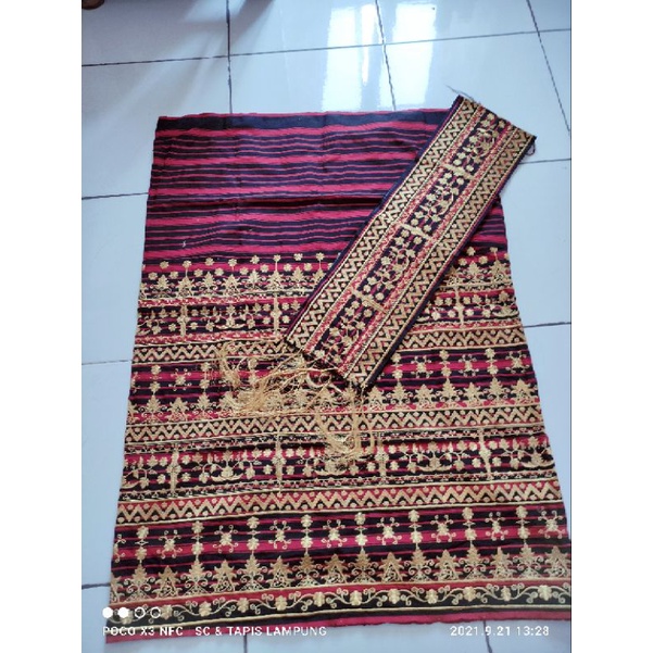 Jual sarung kain bawahan pakaian adat tapis Lampung bordir tradisional wanita selendang | Shopee ...
