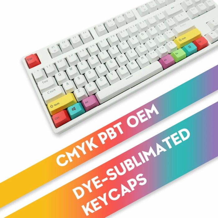 Jual Keycap Keycaps keyboard 10 Pcs PBT Profile OEM Dye Sub CMYK ...