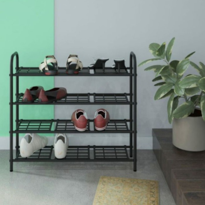 Jual Rak Sepatu Sandal Rak Besi 4 Susun Orbitrend | Shopee Indonesia