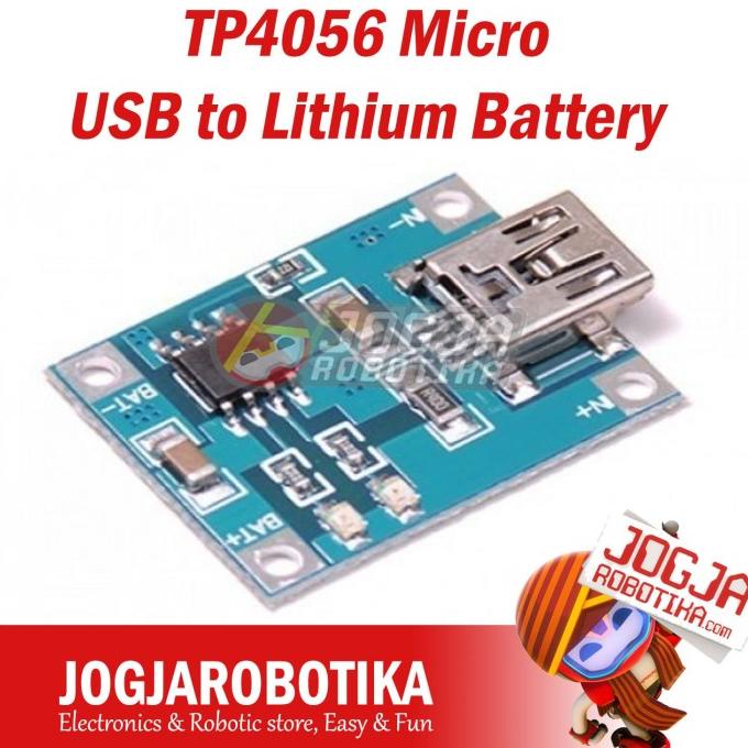 Jual TP4056 Micro USB to Lithium Battery Charging Module Output 5V 1A ...