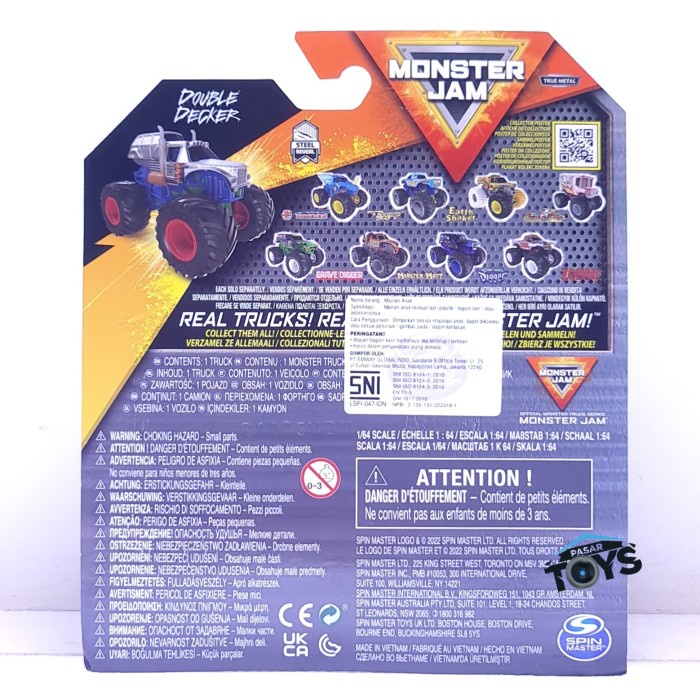 Jual MUST HAVE!! MONSTER JAM DOUBLE DECKER 1:64 - STEEL REVEAL SERIES ...