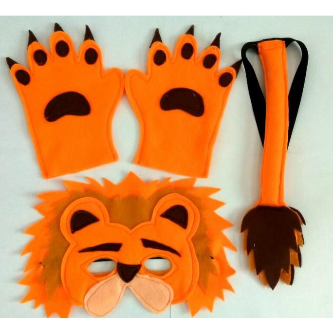 Jual Kostum Hewan / Animal : Singa / Lion (topeng/mask, ekor/tail ...