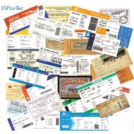 Jual Sticker Bomb Tickets Boarding Pass 046 | Shopee Indonesia