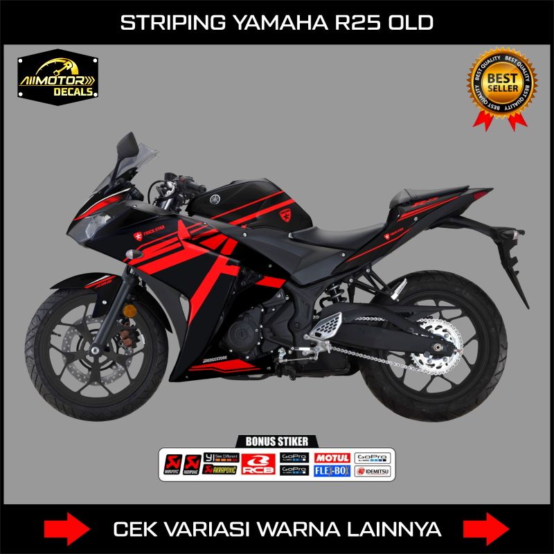 Jual Striping Yamaha R25 Livery Trick Star / Stiker Motor Yamaha YZF ...