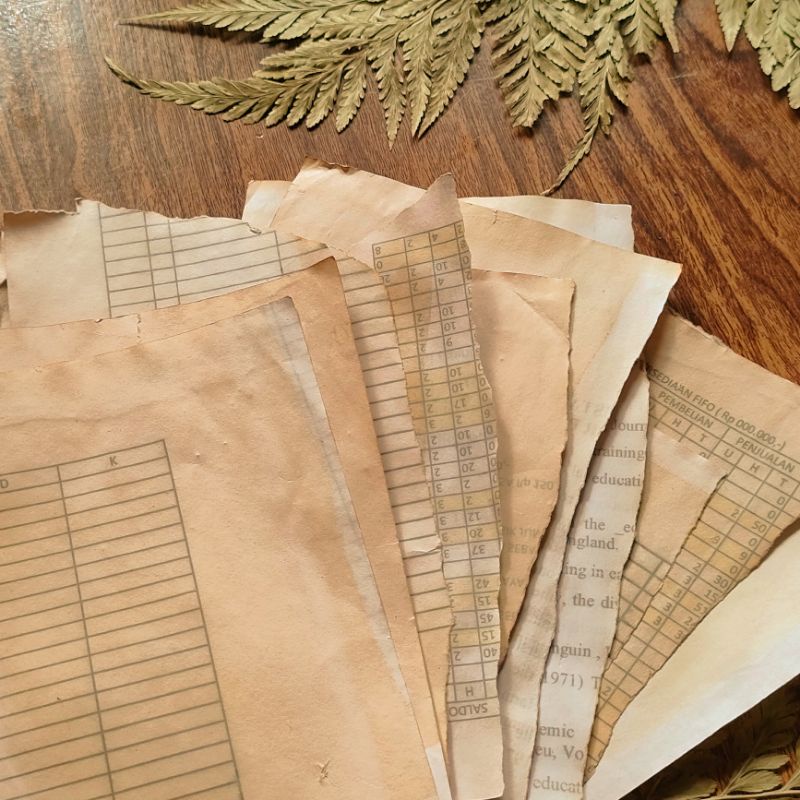 Jual Tea-dyed Vintage Paper / Kertas Tua untuk Journaling Scrapbook ...