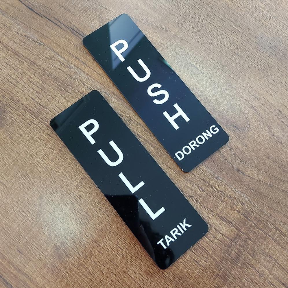 Jual Trending Sign Dorong Tarik Ukt Pintu/Sign Push Pull / Tulisan ...