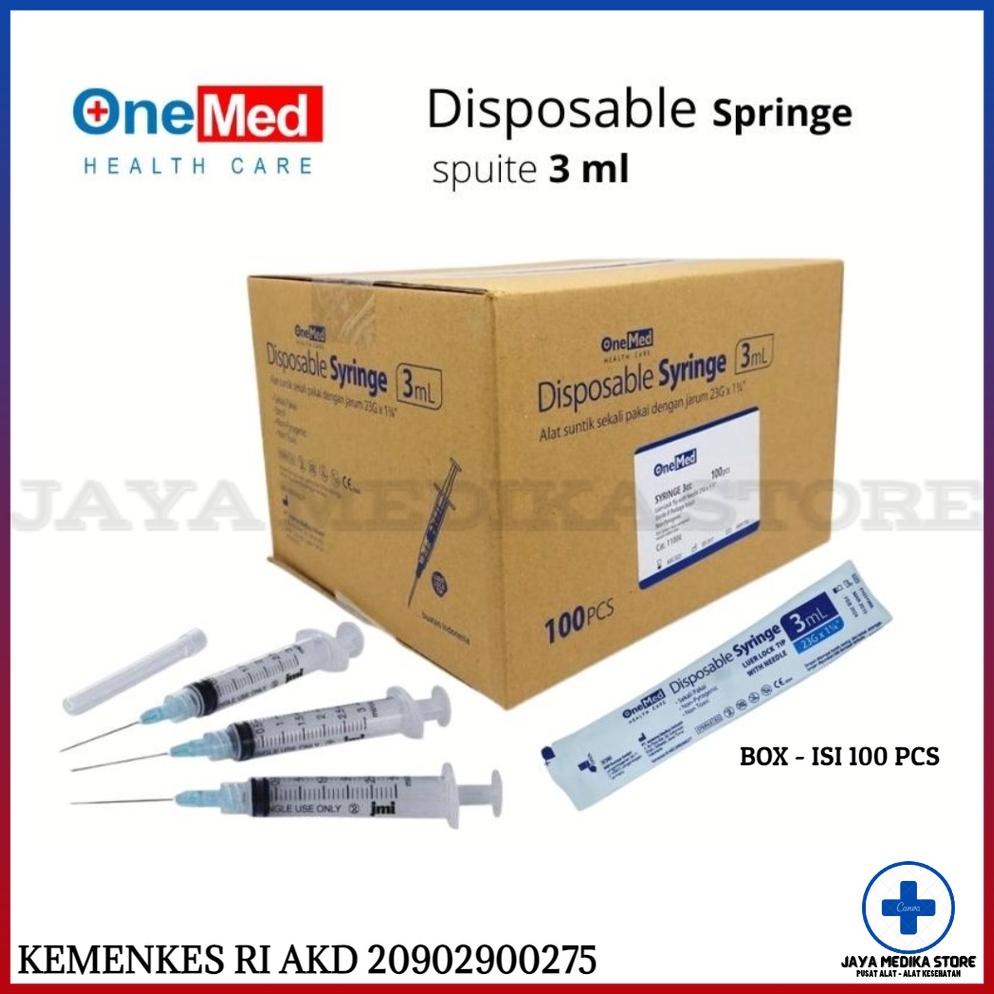 Jual 7.7 Spuit Disposable Syringe Onemed 1Cc 3Cc 5Cc 10Cc 20Cc Per Box | Shopee Indonesia