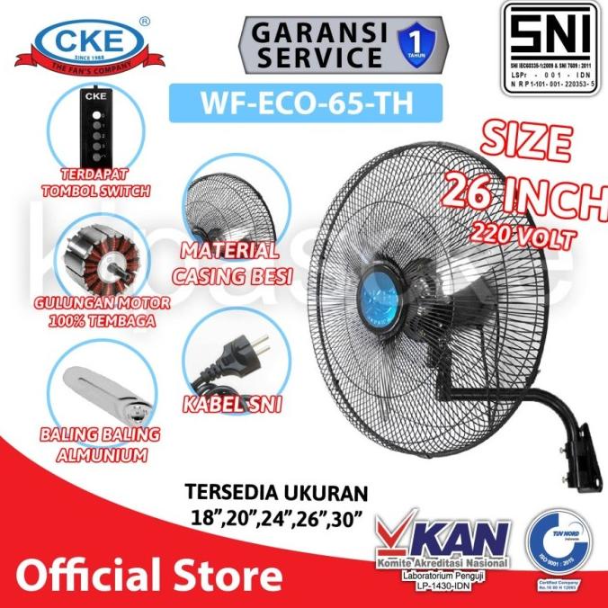 Jual ] Wall Fan CKE WF-ECO-65-TH 26 Inch Kipas Angin Dinding Tembok ...
