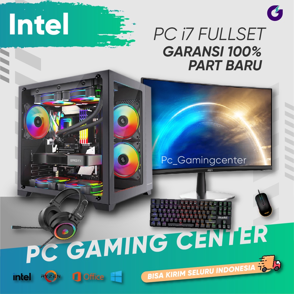 Jual PC GAMING FULLSET i7 RAM 16GB SSD 500GB VGA 4GB KOMPUTER RAKITAN ...