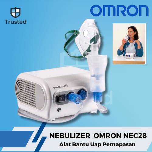 Jual Omron Nebulizer Compressor NEC28 | Alat Terapi Uap Pernafasan | Shopee Indonesia