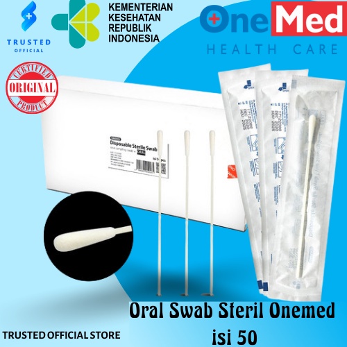 Jual Oral Swab Steril Onemed / Flocked Swab Onemed Box Isi 50 Pcs Viral ...