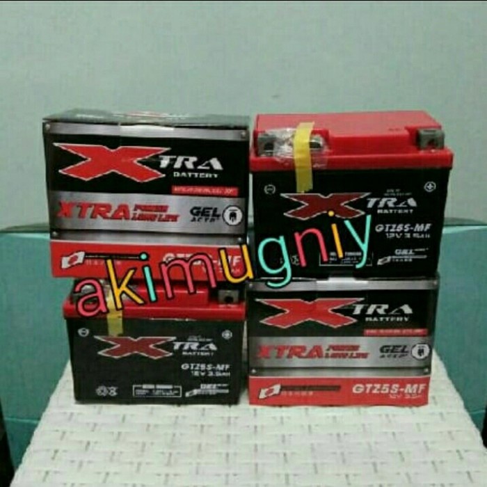 Jual xtra battery gtz5s 12v 3.5ah mf gel acid aki motor kering mf ...