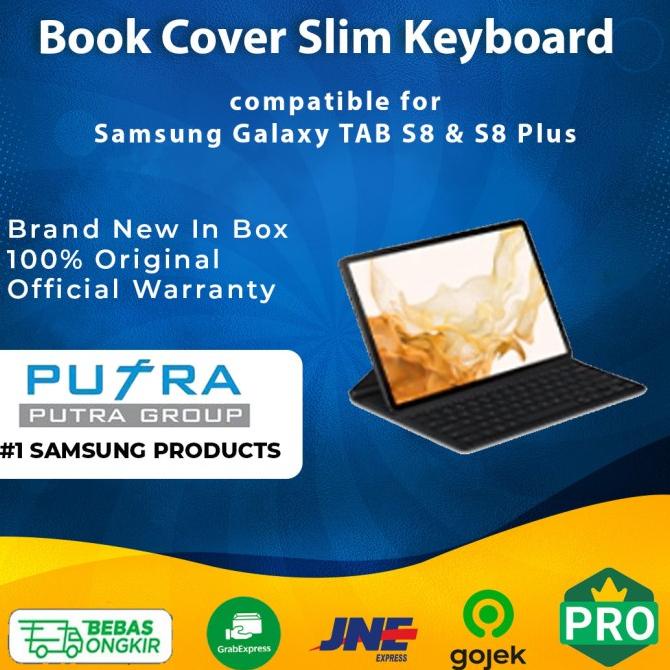 Jual (RESMI) Book Cover Slim Keyboard Samsung Galaxy Tab S8 Plus & Tab ...