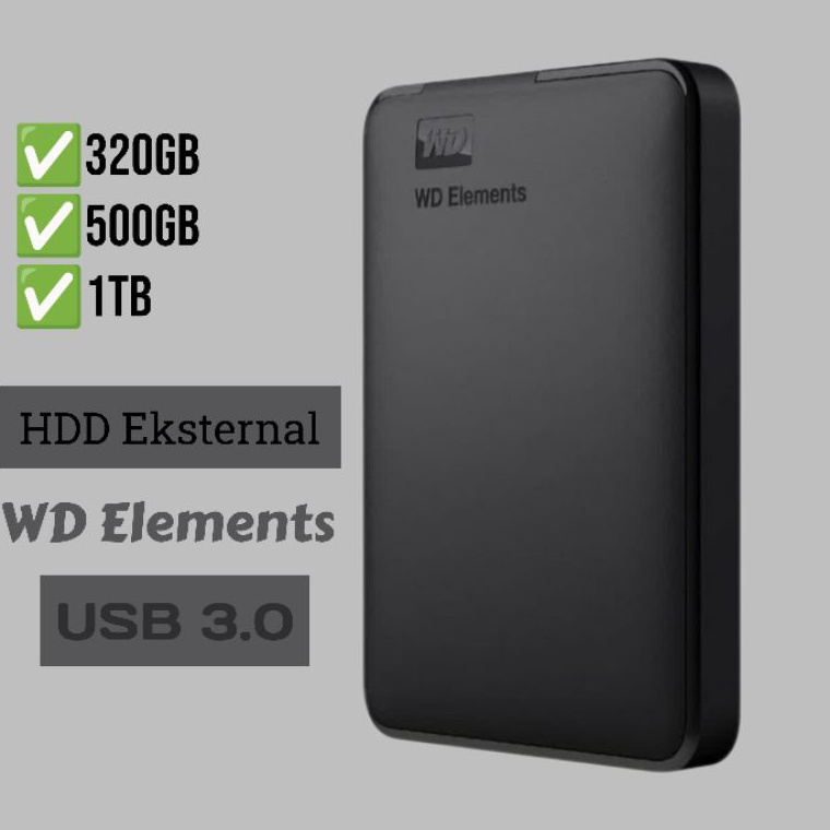 Jual Terlaku.! HDD HARDISK EKSTERNAL WD ELEMENTS USB 3.0 BARU - HDD ...