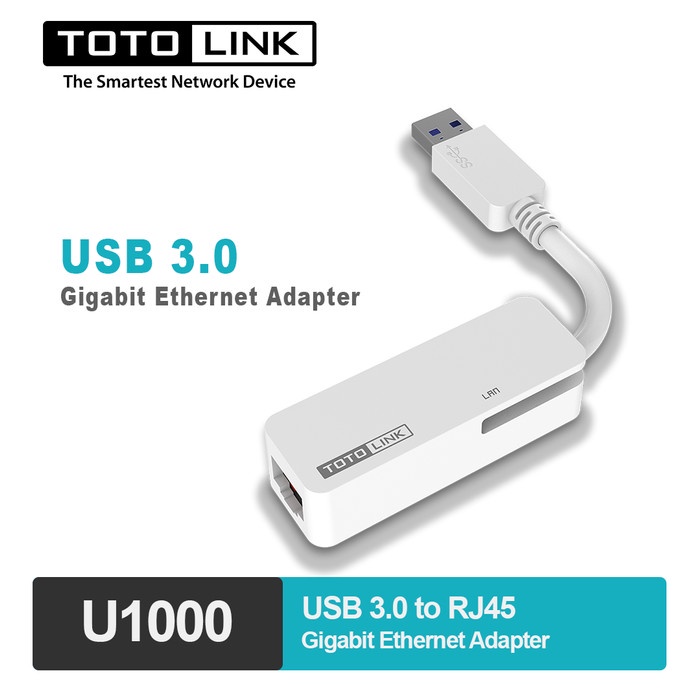 Jual Totolink U1000 Usb 3 0 To Rj45 Ethernet Adapter Shopee Indonesia
