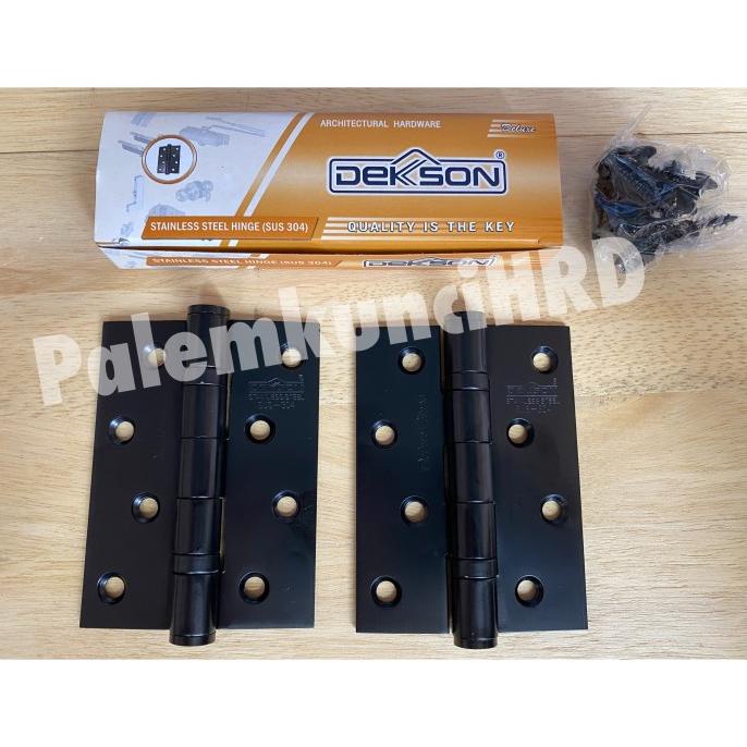 Jual Engsel Pintu Stainless 4" inch Dekkson Black Hitam 4x3x3 MM 2BB ...