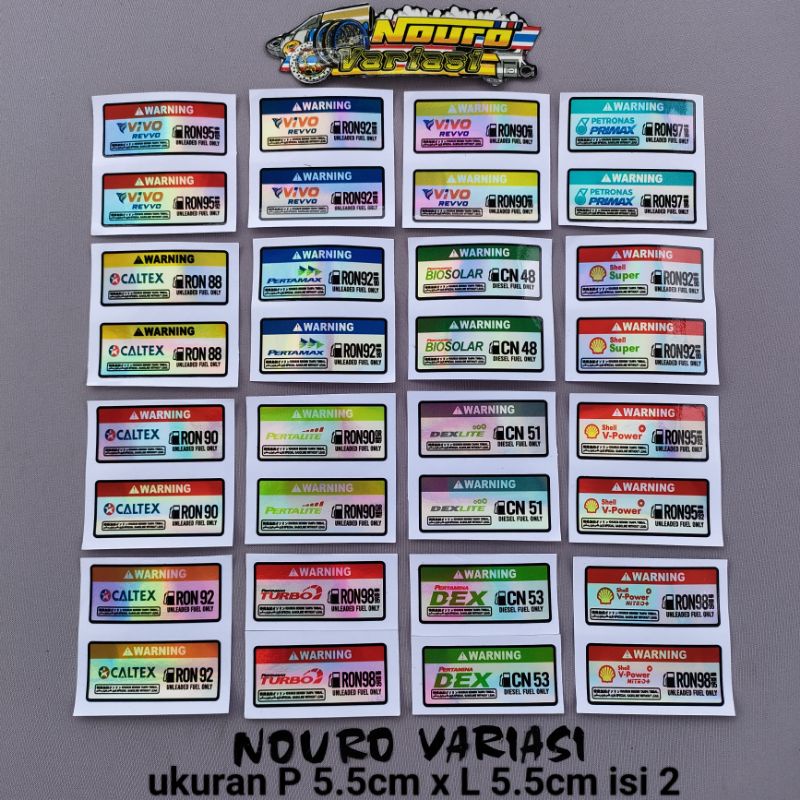 Jual stiker warning print Unleaded fuel only Pertamax pertalite dexlite ...