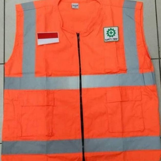 Jual Rompi Safety Murah Rompi Bahan Drill + Logo Bendera + Logo K3 ...