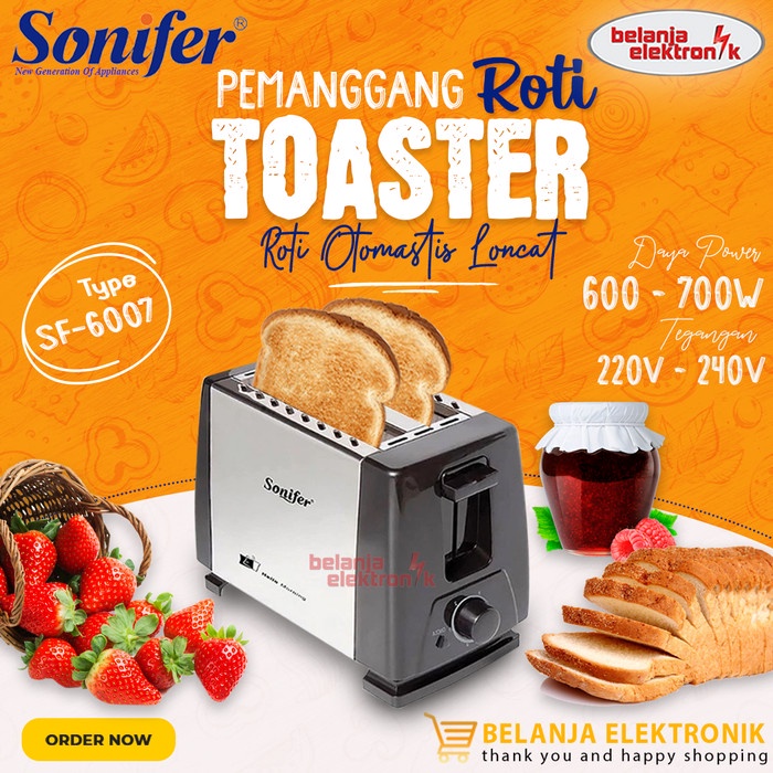 Jual PEMANGGANG ROTI OTOMATIS BREAD TOASTER POP UP SONIFER SF-6007 ...