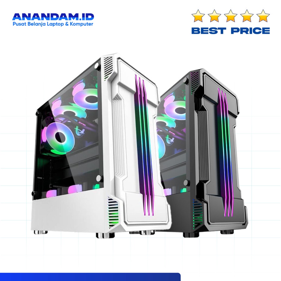 Jual Casing Simbadda BattleGround 08 - ATX, mATX Tempered Glass - Hitam ...