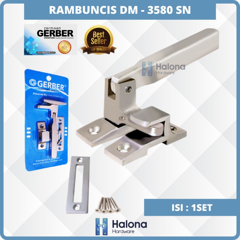 Jual RAMBUNCIS DM-3580 SN GERBER - KUNCI JENDELA - HANDLE JENDELA ...