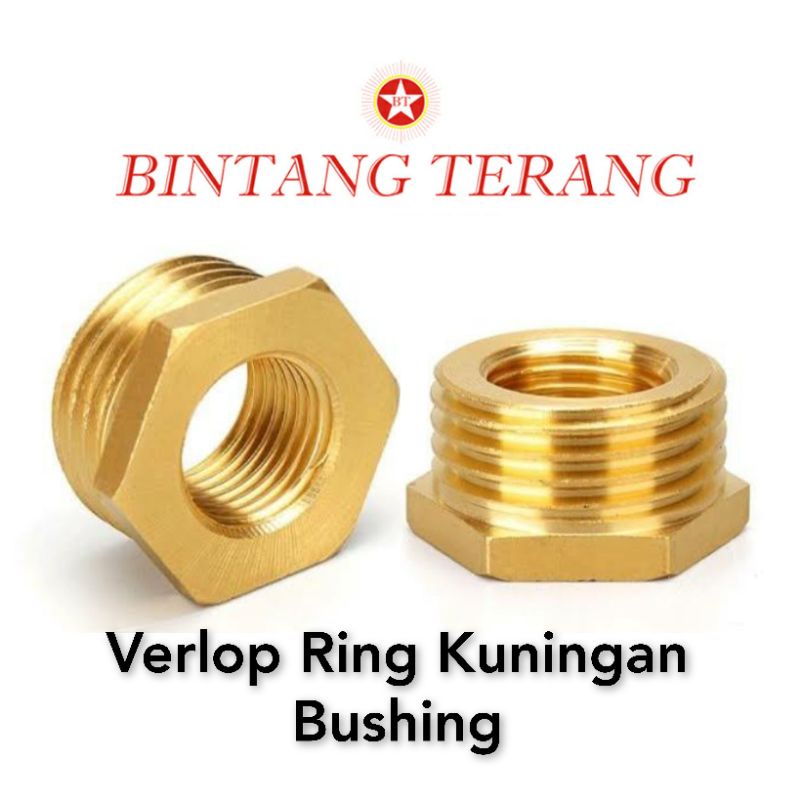 Jual Vlok Ring Kuningan 1 x 1/2 / Verlop Ring / Bushing / Valve Ring ...