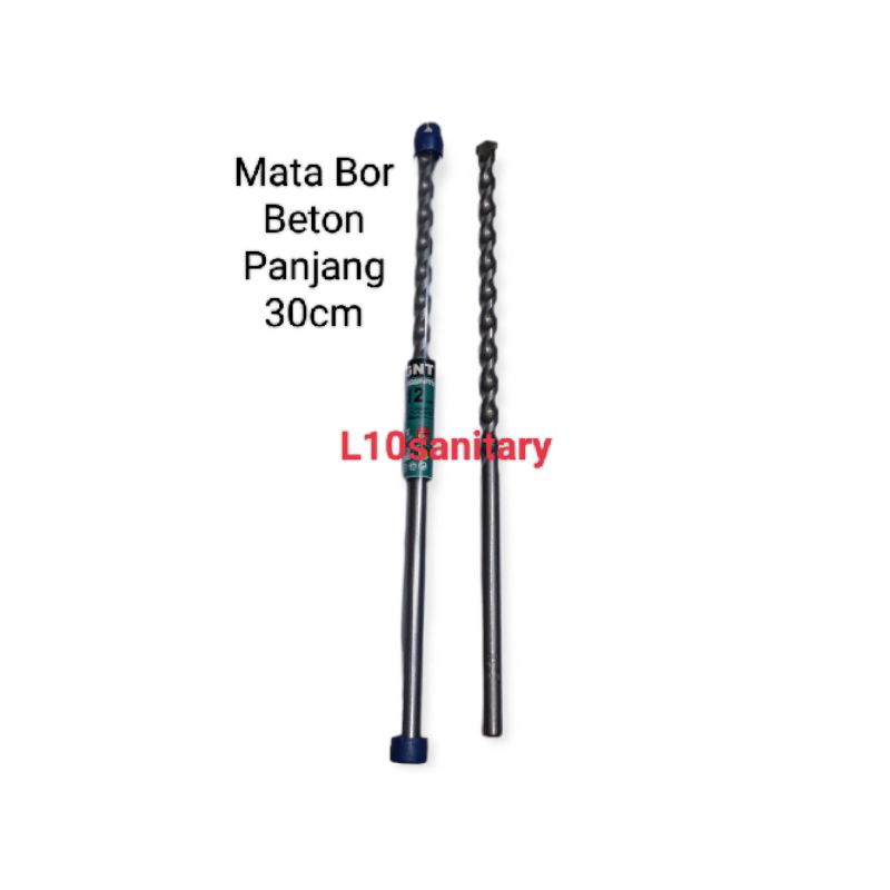 Jual Mata Bor Beton PANJANG 12mm x 30cm / Mata Bor Tembok PANJANG 12 mm ...