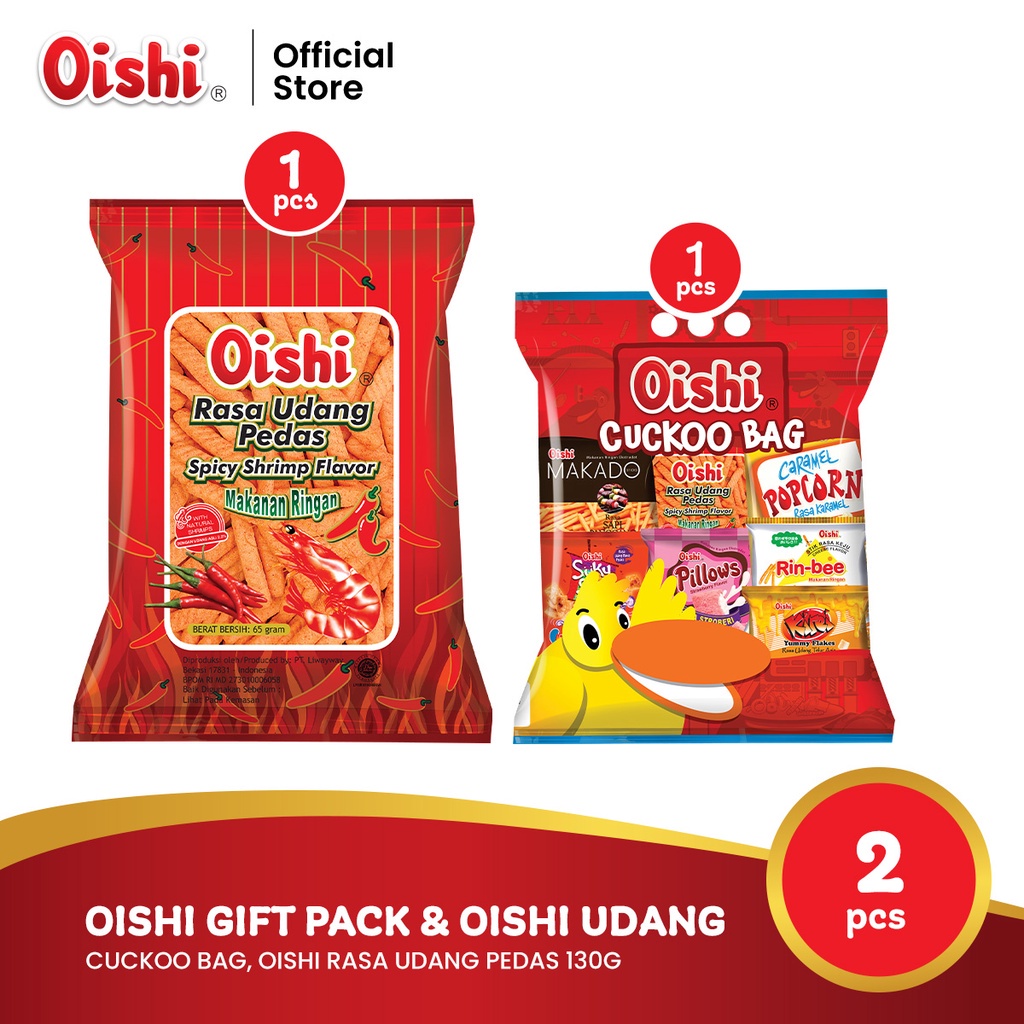 Jual Oishi Gift Pack & Oishi Udang Pedas 130g | Shopee Indonesia