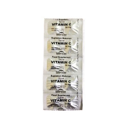 Jual VITAMIN C KIMIA FARMA 50 MG STRIP 10 TABLET | Shopee Indonesia