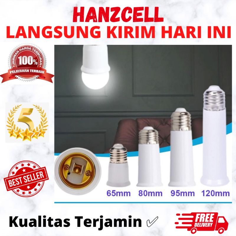 Jual Fitting Sambungan Lampu E27 / Socket Pemanjang Fiting Dudukan Bohlam LED Extension ...