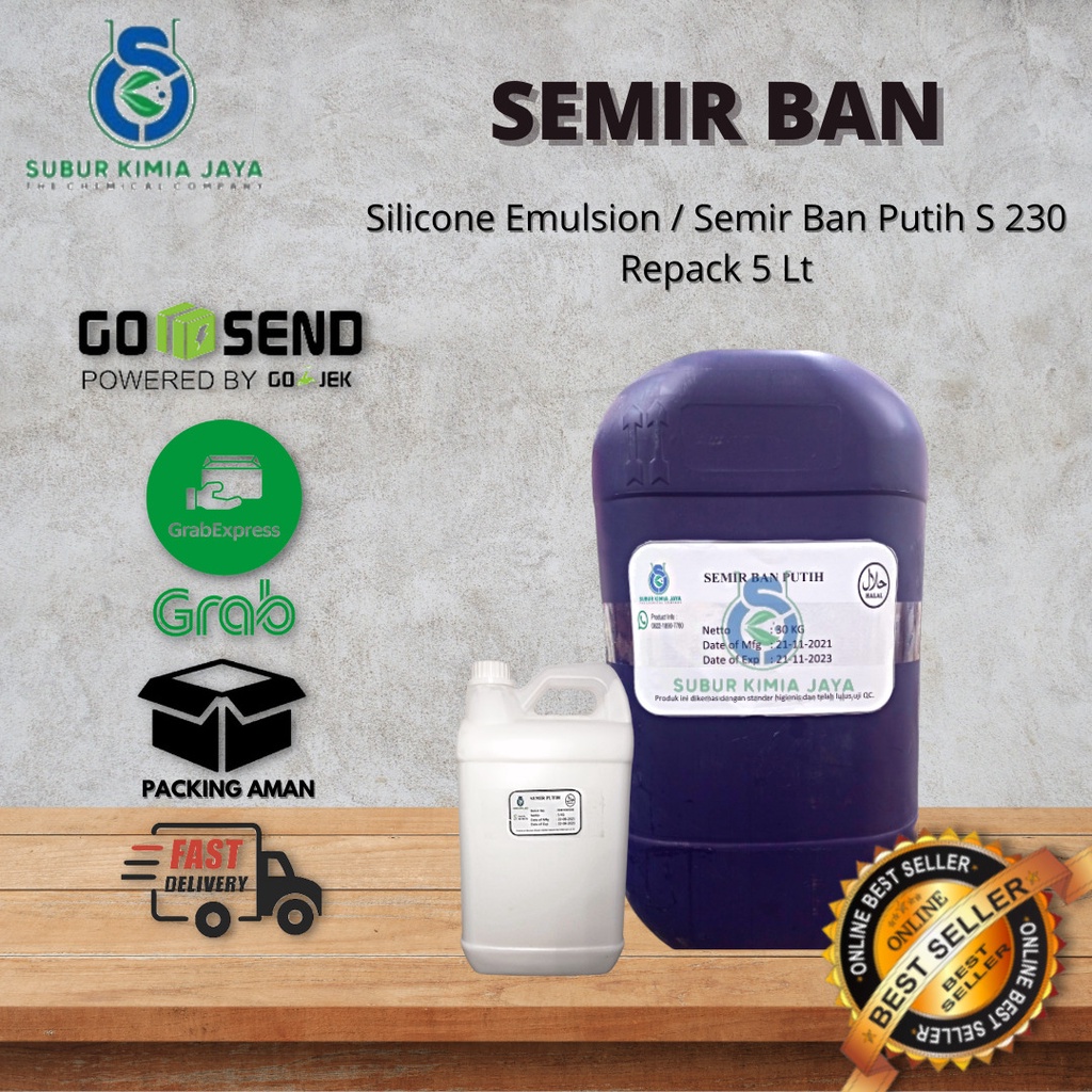 Jual Semir Ban Putih / Silicone Emulsion / Silikon Emulsi 5 L | Shopee ...