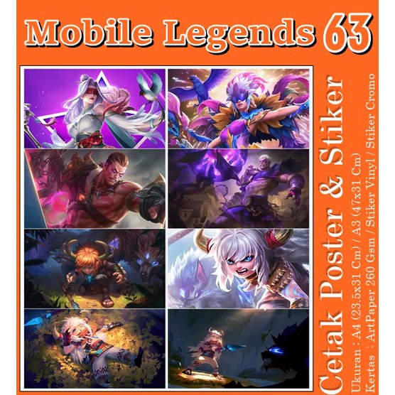Jual Sticker Poster | Mobilelegends | Mlbb | Mobile Legends Bangbang ...