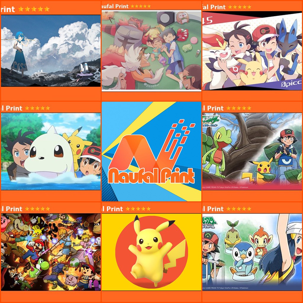 Jual Sticker | Poster A3 & A4 | pokemon | pikachu | anime | blastoise ...