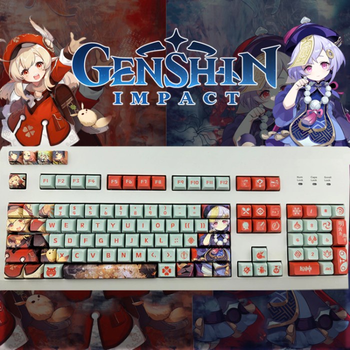Jual Genshin Impact Keycaps Anime Girl Keycaps Mechanical Keyboard ...