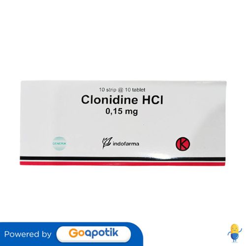 Jual CLONIDINE HCL INDOFARMA 0.15 MG BOX 100 TABLET | Shopee Indonesia