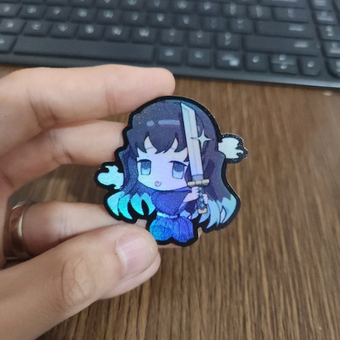Jual Sticker Hologram Anime - PSH1804 - Demon Slayer - Muichiro ...
