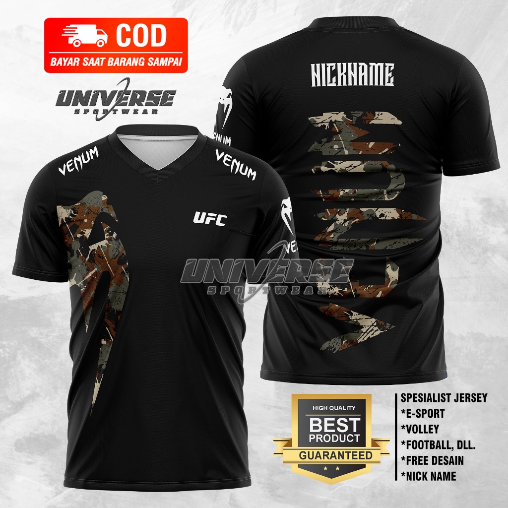Jual Jersey MMA UFC CAMO Premium Bahan Dryfit FIGHTER ONE PRIDE WWE V.3 ...