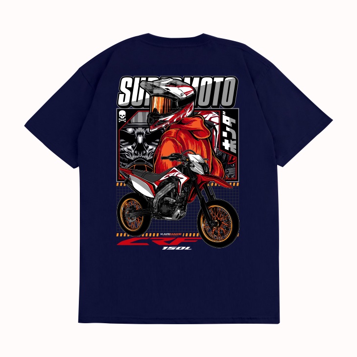 Jual KRMK Kaos T Shirt Baju Distro Unisex Gambar Motor SUPERMOTO HONDA CRF | Shopee Indonesia